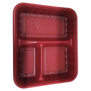 Red Bento Box (Lunch Box) Microwave Saver 3-Component - 10pcs | MyIndia.Sg