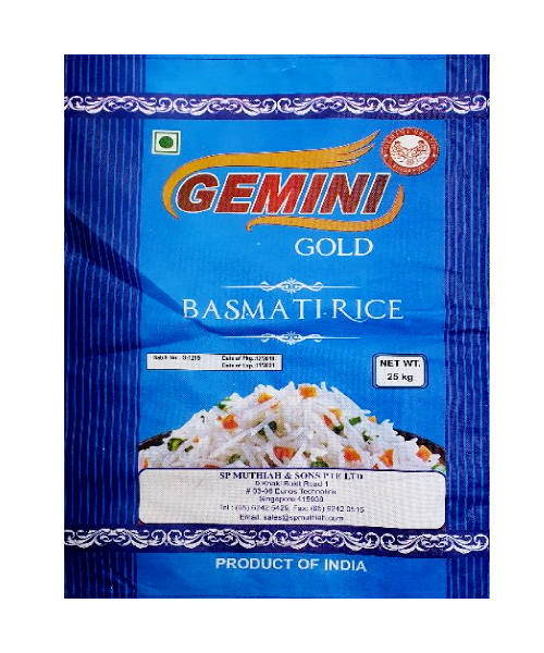 Gemini Premium Gold Basmati Rice 25kg | MyIndia.Sg
