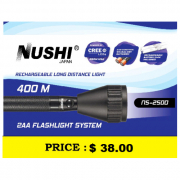 Nushi NS-2500 Rechargeable Long Distance Light 400 M | MyIndia.Sg